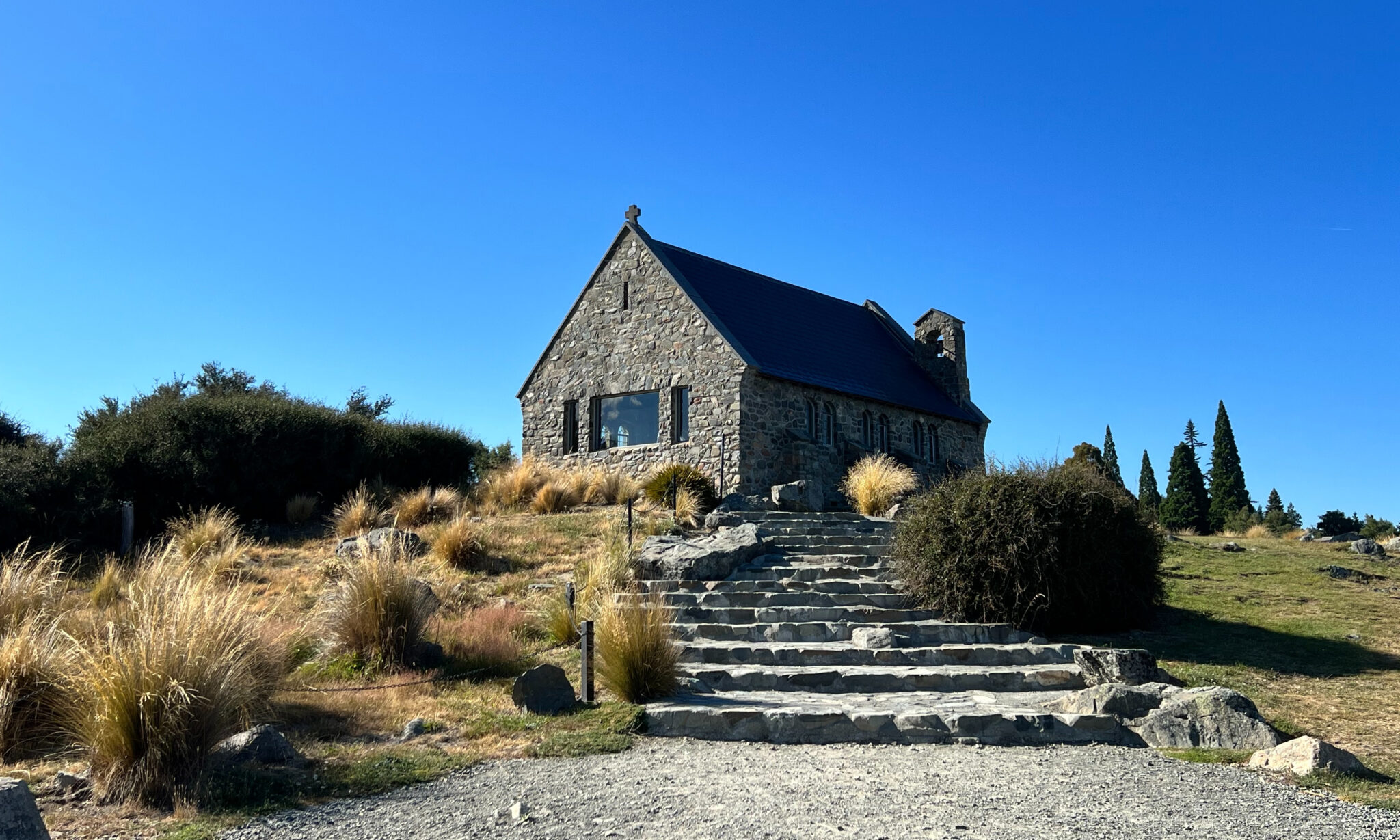 Visiting the Church of the Good Shepherd, Lake Tekapo